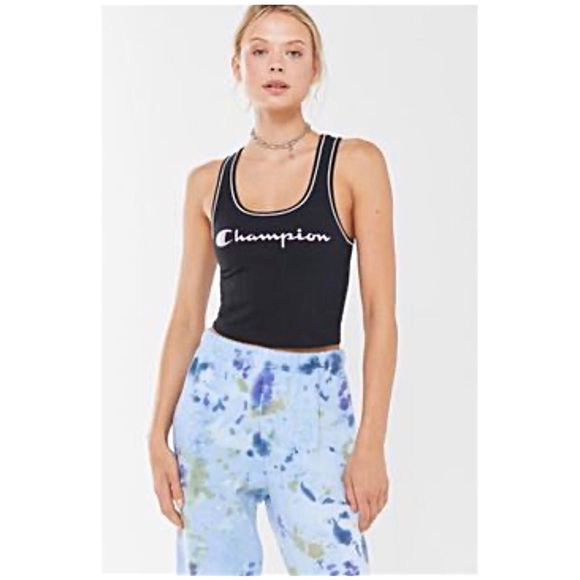 Champion | Tops | Uo Champion Cropped Tank Top Black Small | Poshmark